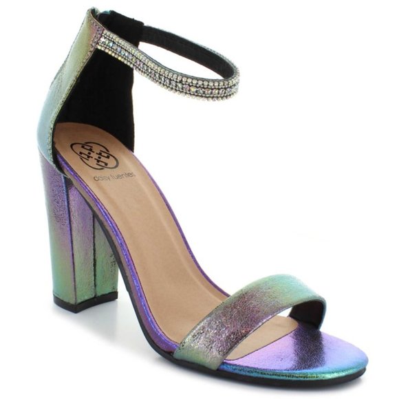 Daisy Fuentes | Shoes | Daisy Fuentes Rainbow Iridescent Heels Sandals ...